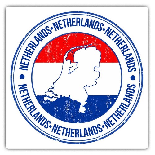 2 x Square Stickers 10 cm - The Netherlands Map Travel Holland Cool ...