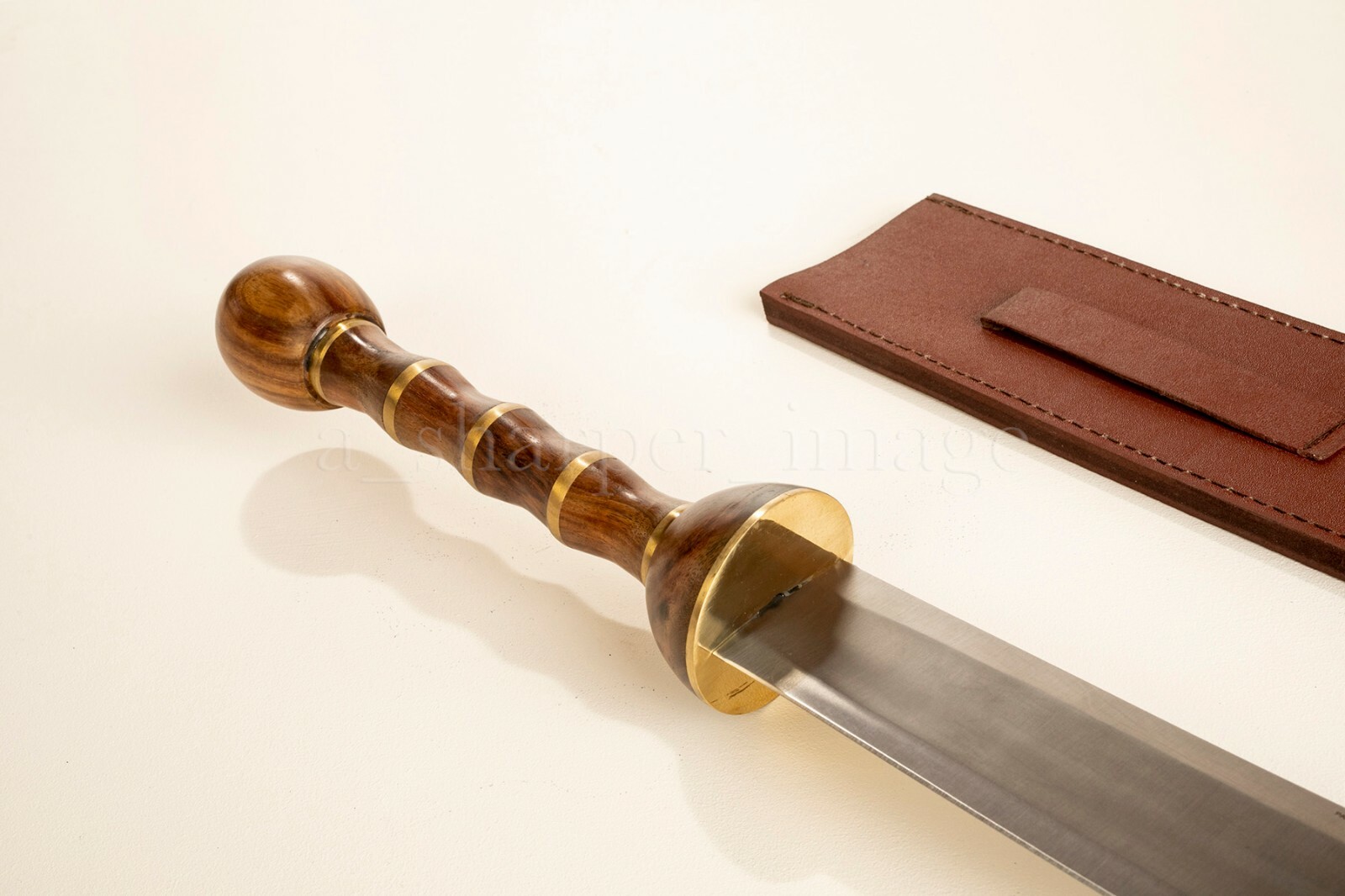 Full Size 33" Roman/Centurion Gladius Sword, Leather Sheath SOLID ...