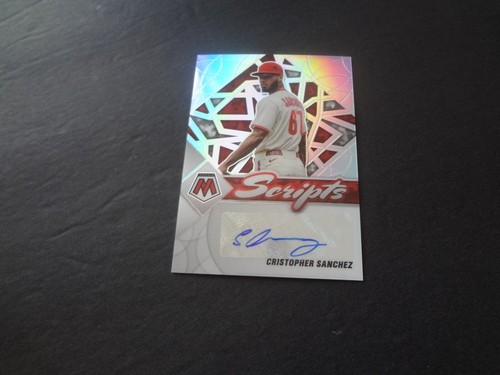 2022 Mosaic Cristopher Sanchez Auto Silver Prizm Scripts Rookie ...