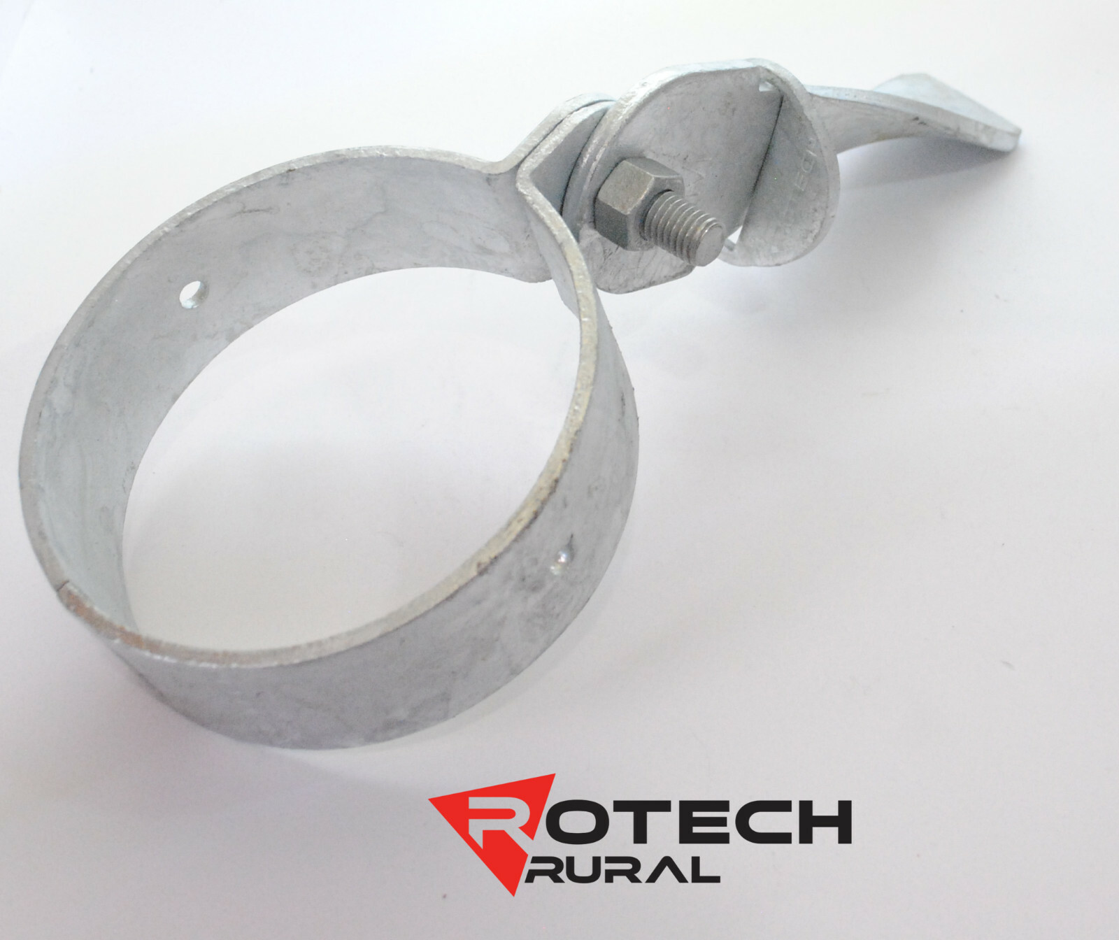 Strainer Post and Stay Clamp 100NB x 40NB Bolt On Heavy Duty Galvanised ...