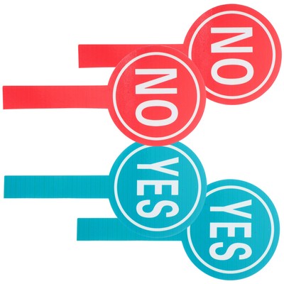 4 Pcs Voting Paddles Board Hand Holding Score Classroom Accessory | eBay