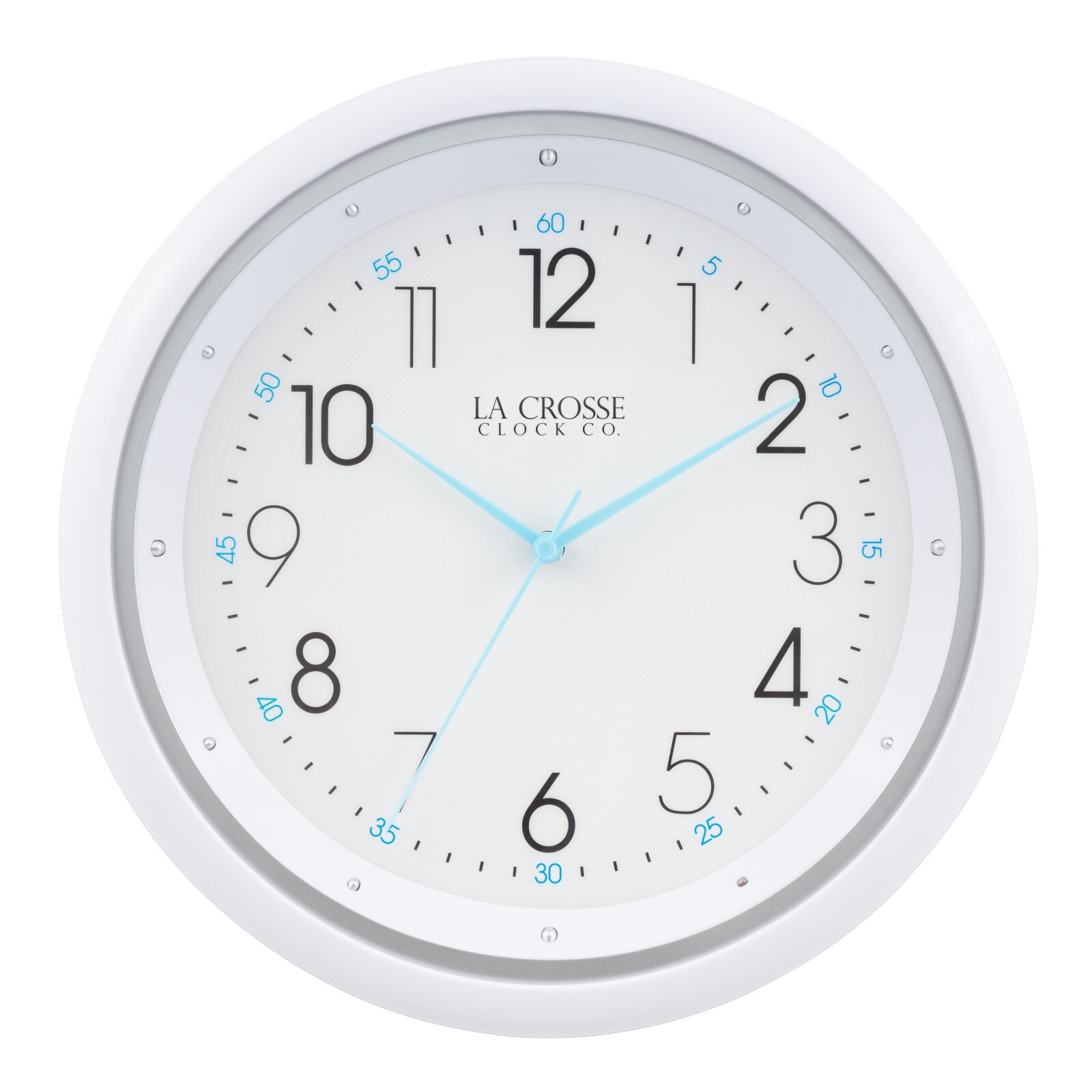 404-4525 La Crosse Clock Co. 10" Plastic Analog Night Vision Wall Clock ...