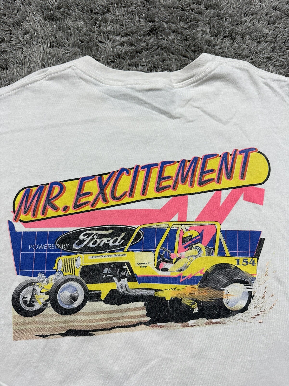 Vintage Mr Excitement Larry Brown Ford Racing T Shirt… - Gem