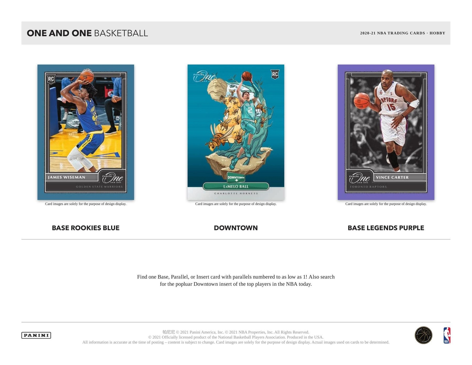 2020/21 Panini One and One Basketball Hobby Box English Factory Sealed ...