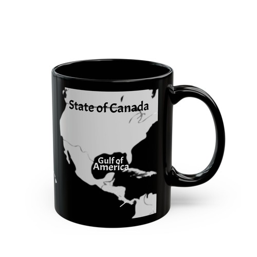 Black Map Mug, Artistic Coffee Cup, Geography Gift, Travel Lover's Mug ...