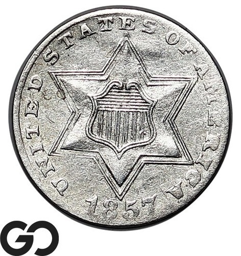 1857 Three Cent Silver Piece, AU Wholesale Bid: 185 | eBay