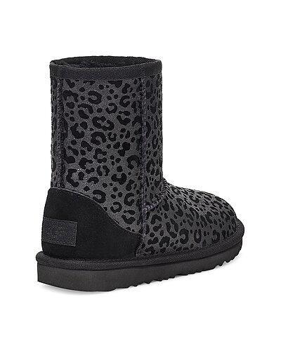 UGG Kids' Classic II Glitter Leopard Boot 1112388K Black | eBay