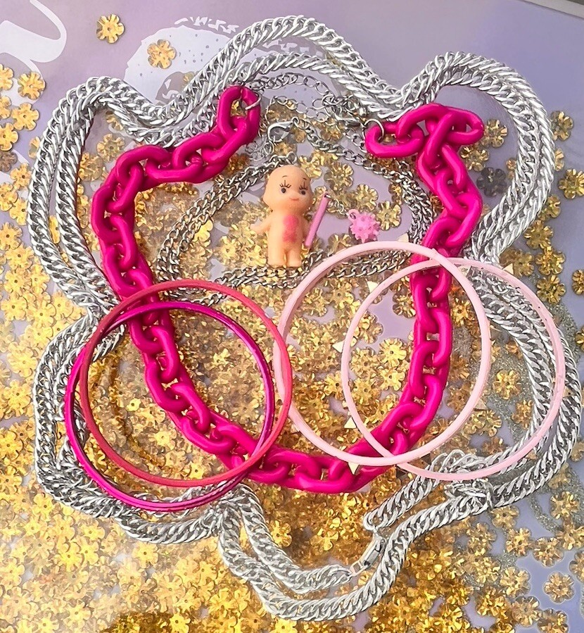 Pink Punk Jewlery Lot - Gem
