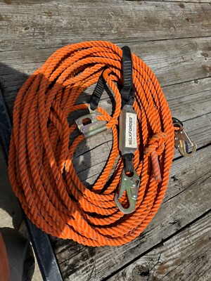 100' 5/8" Nylon Safety Tie Off Rope w/Rope Grab | eBay