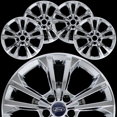 4 Chrome 2017-2019 Ford Escape SE SEL 17" Wheel Skins Hub Caps Alloy ...