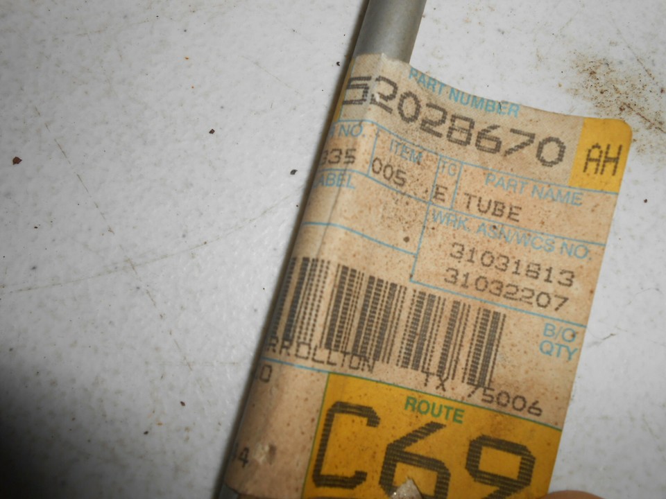 NOS Mopar Dodge OEM Oil Cooler Line 2000 2001 2002 Ram 1500 2500 3500 ...