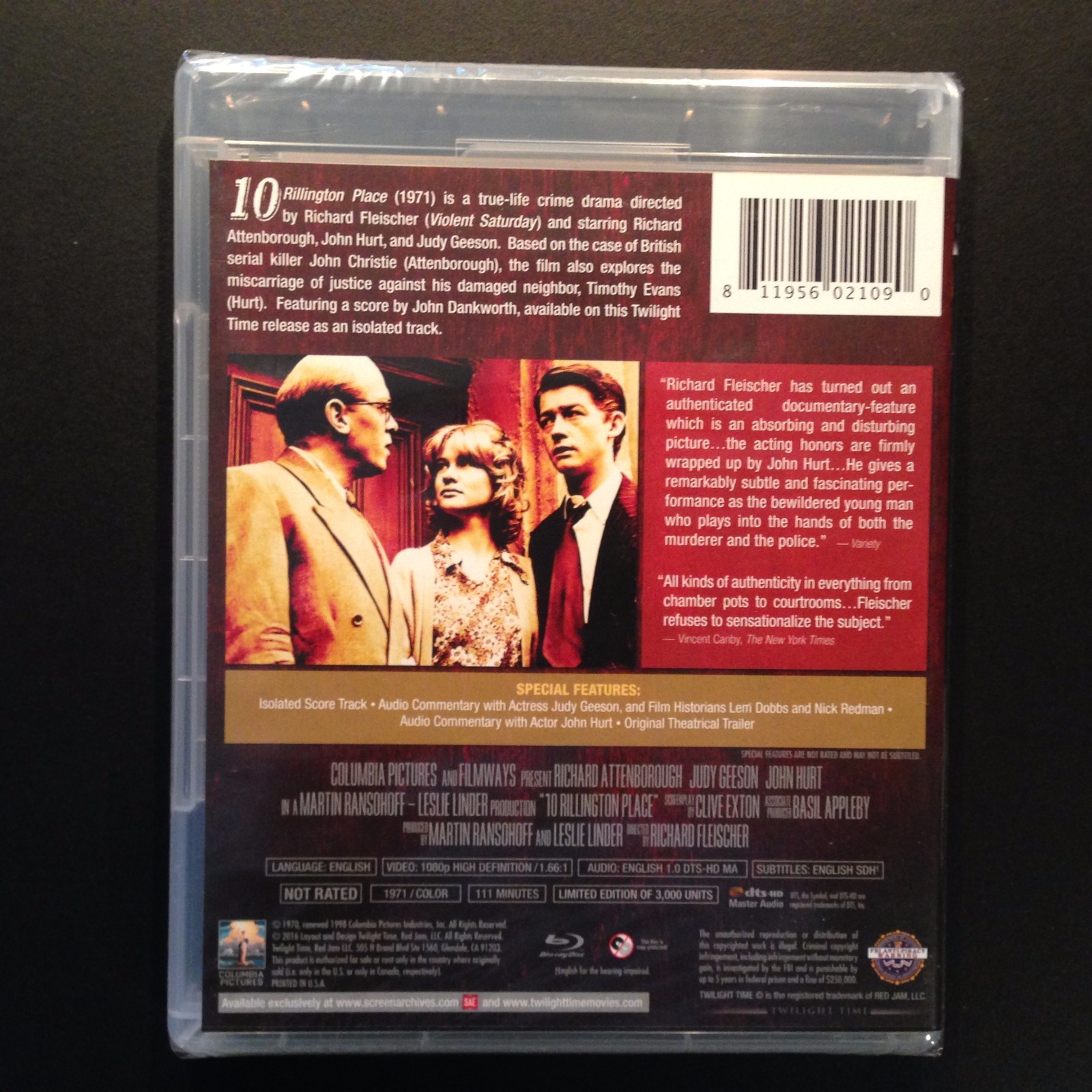 10 Rillington Place (Blu-ray, 1971, Twilight Time, John Hurt, Judy ...