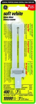 GE CFL Light Bulb, 7 Watt, BX Bulb Type, G23 Base, Soft White (1 Pack ...