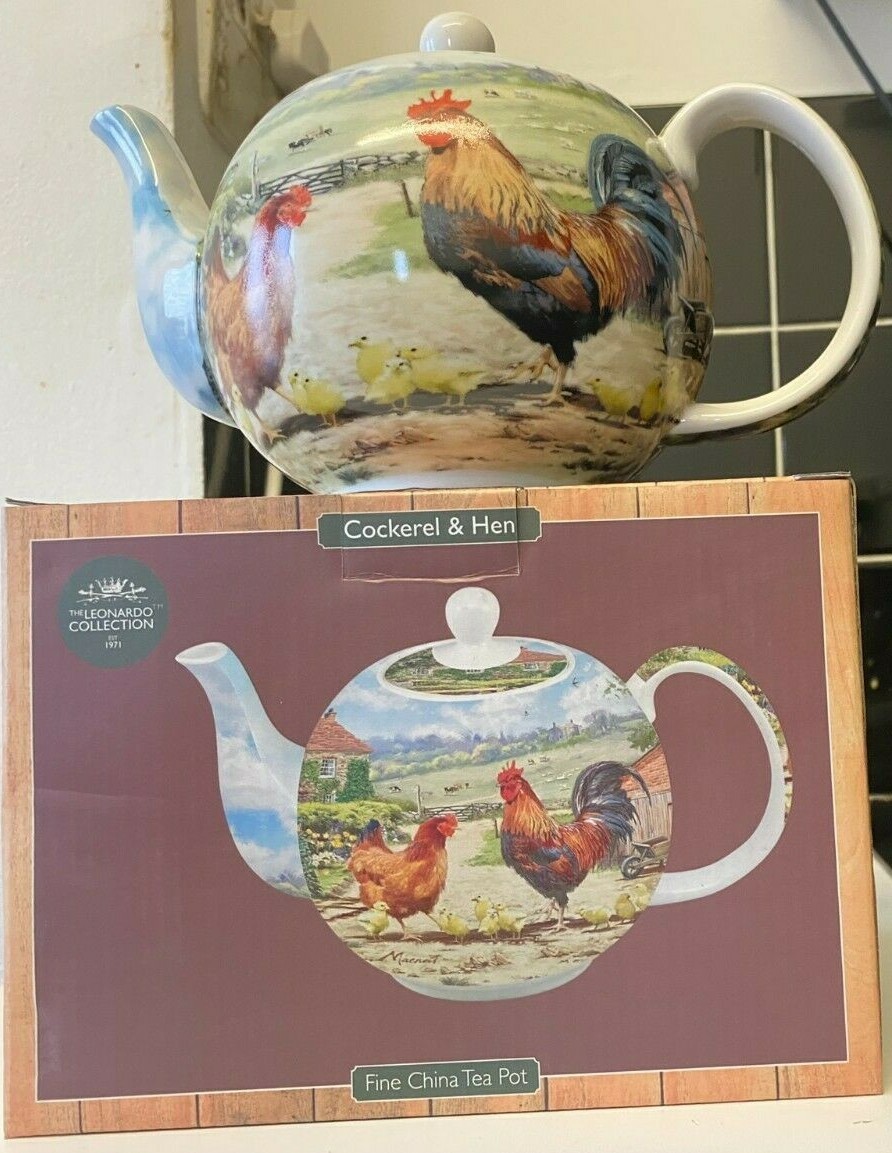 Teapot - Fine China Heat Resistant Cockerel and Hen Teapot by Lesser ...