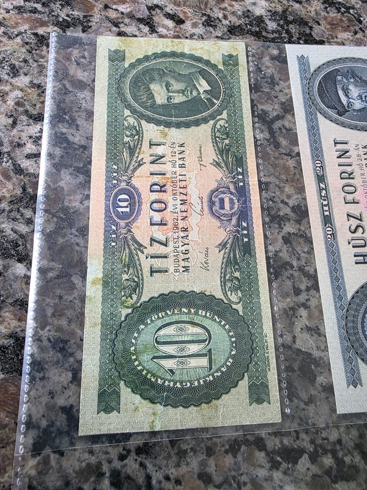 Lot Of 6 Hungarian National Bank Notes Hungary 1680 Forint Face Value ...