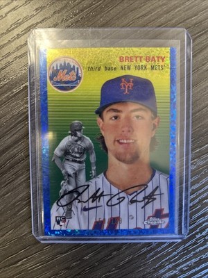 2023 Topps Chrome Platinum Brett Baty #2 Blue Mini-Diamond Refractor ...