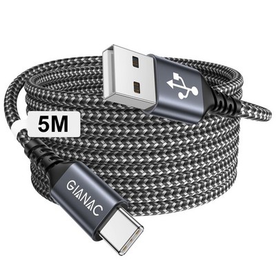Cavo USB Type-C 5M, Cavo USB C Lungo Cavo di ricarica USB C Tipo C 3.1A ...