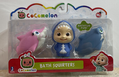 Cocomelon JJ Bath Time Toy Squirters Playset Jazware Bathtub Fun Ages ...