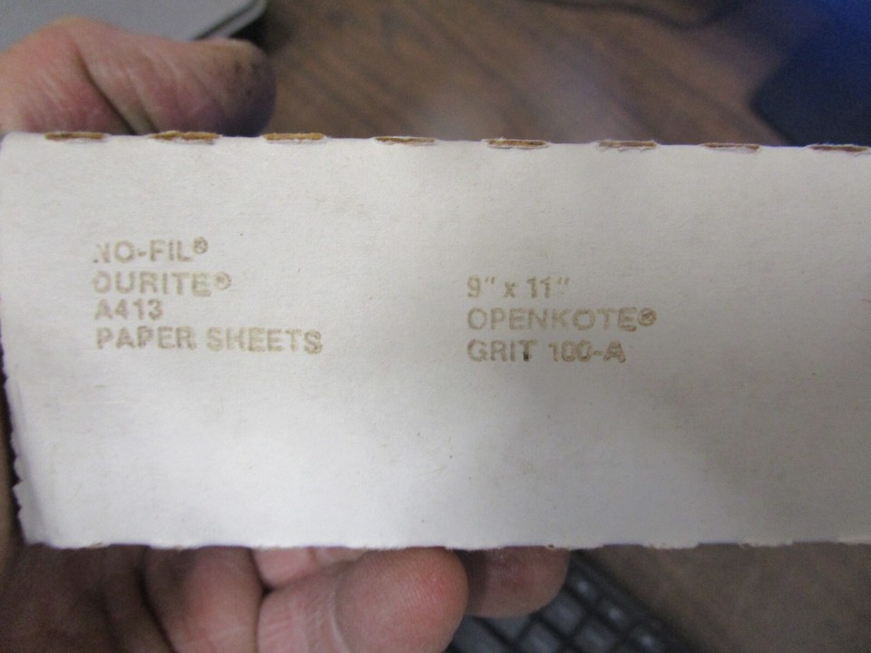 100 Norton A413 No-Fil Durite 100 Grit 9" X 11" Abrasive Sheets ...