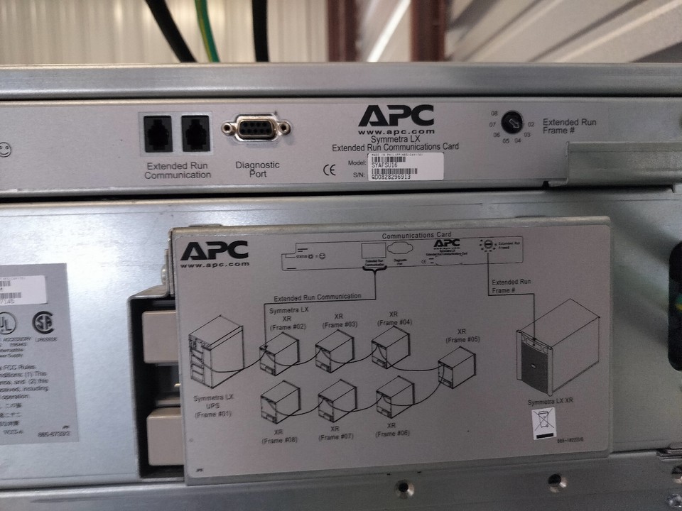APC Symmetra LX 16kVA Battery Back Up System SYAF16KRMT & SYBFXR3RM ...