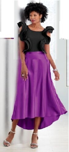 2X 22W Ashro Black Purple Formal Spring Easter Sena Body Suit Top ...