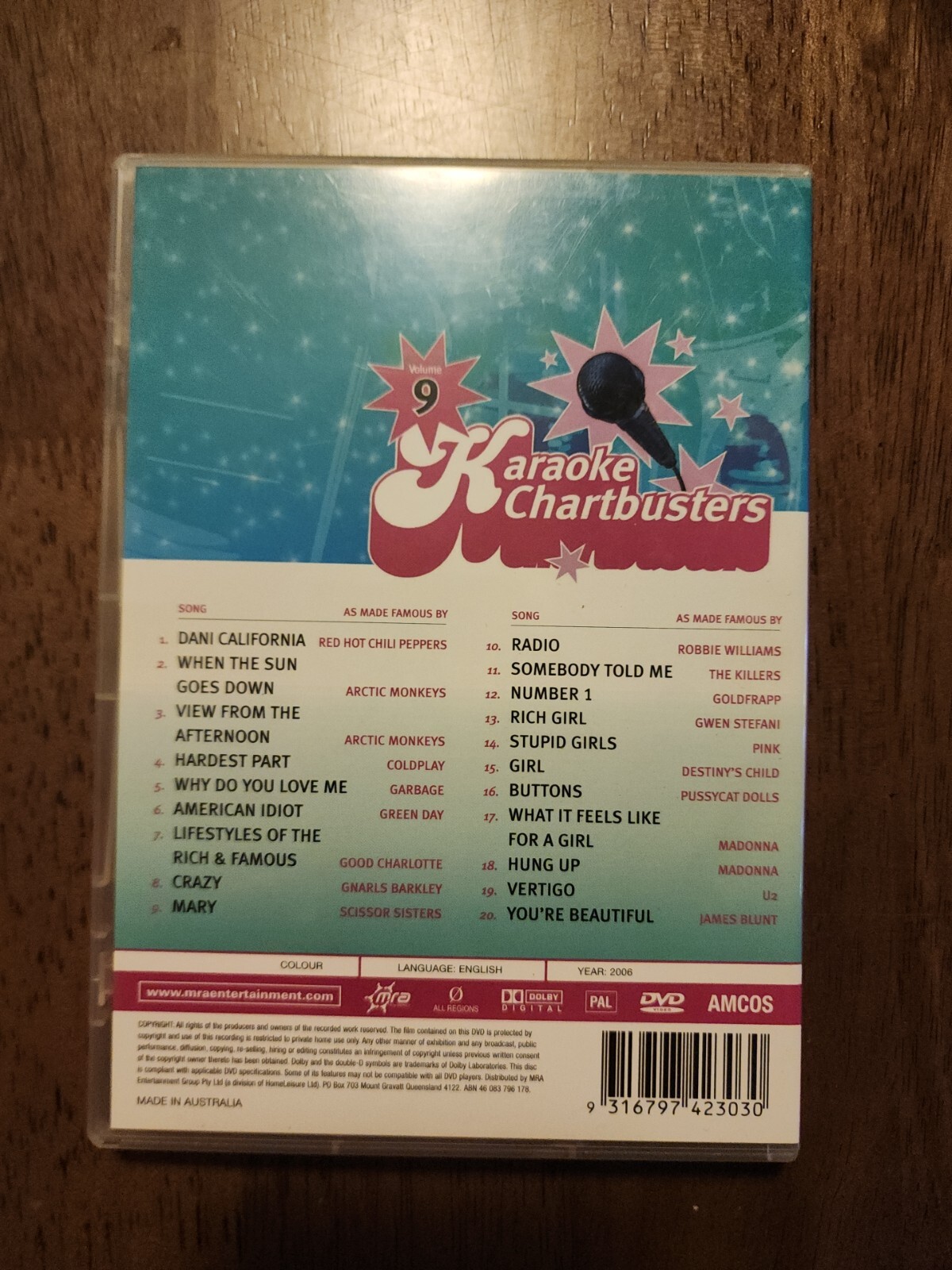 Karaoke - Chartbusters : Vol 9 (DVD) 9316797423030 | eBay