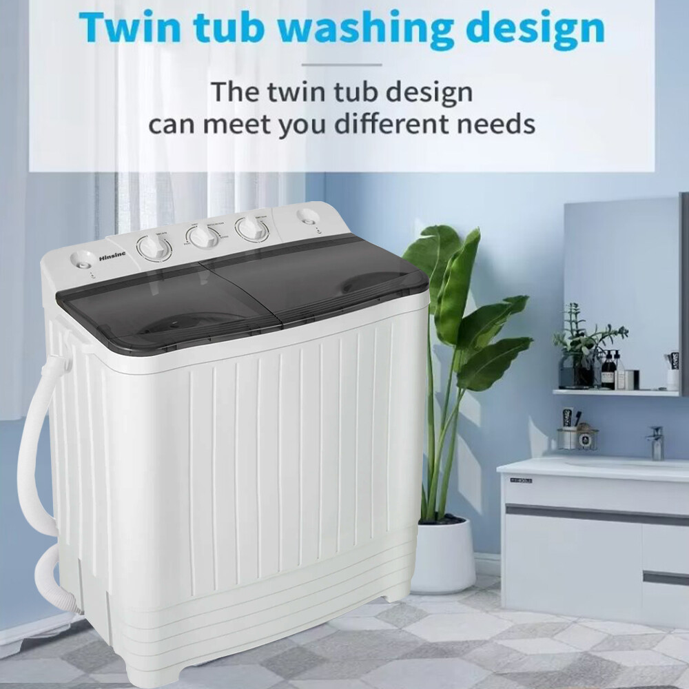 Portable Washer And Spinner SAFEPLUS Compact Twin Tub Portable Washing ...
