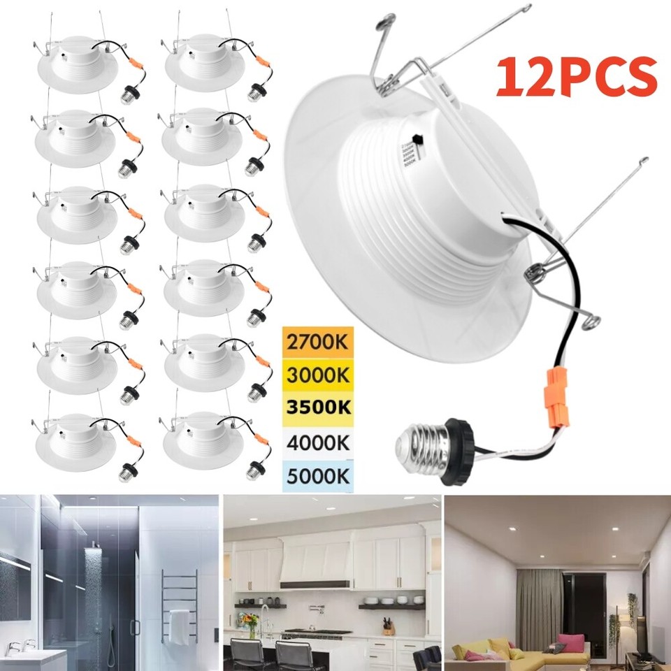 5/6 Inch LED Can Lights Retrofit Recessed Lighting, 5CCT 15Watt ...