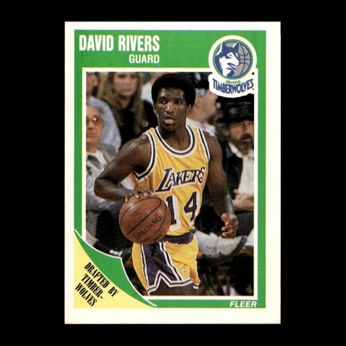 David Rivers 1989-90 Fleer Rookie Minnesota Timberwolves #94 R328P 48 ...
