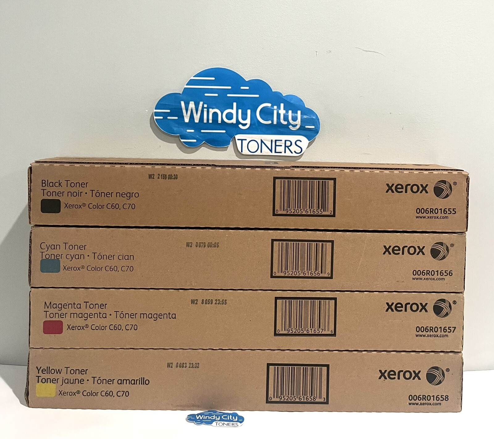 Xerox C60 C70 Toner Cartridge Set KCMY 006R01655 006R01656 006R01657 ...