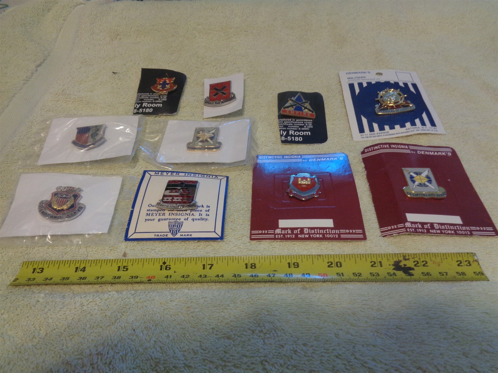 Ten (10) Brand New Unit Crest Still on Original Cards DI, DUI (BOX#SPY ...