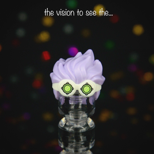 NEW LEGO Lavender Mad Scientist Goggles Wavy Spike Minifigure Headgear ...