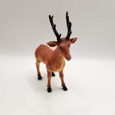 Toy Deer Buck Antlers PVC Plastic Wildlife Animal Figure Figurine | eBay