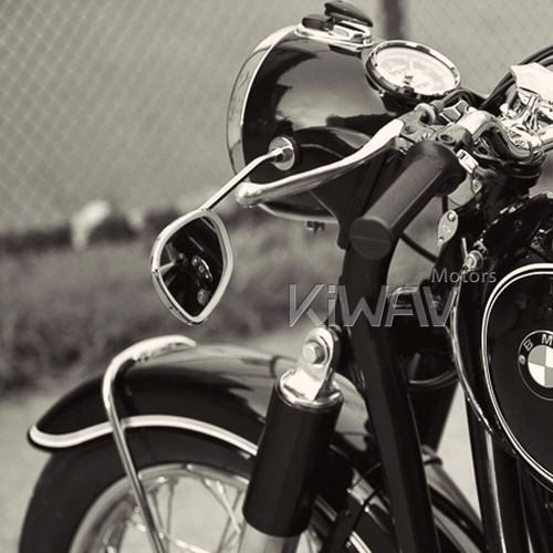 Motorcycle Mirrors Stan Square Chrome Vintage 8mm Headlight Mount for ...