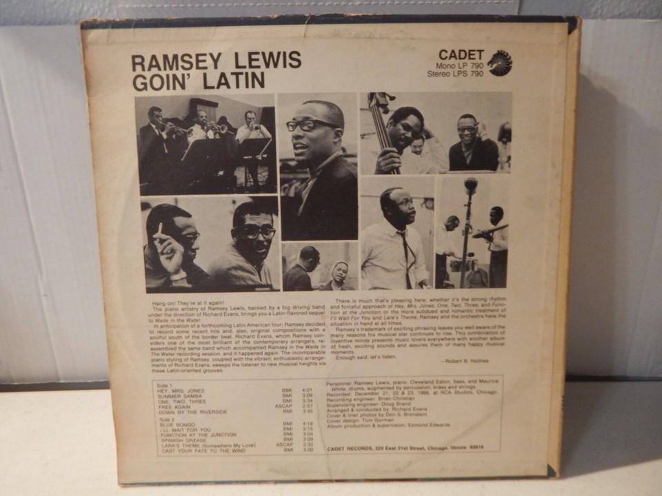 RAMSEY LEWIS Goin' Latin 1967 CADET Records LPS 790 Stereo Jazz Funk LP ...