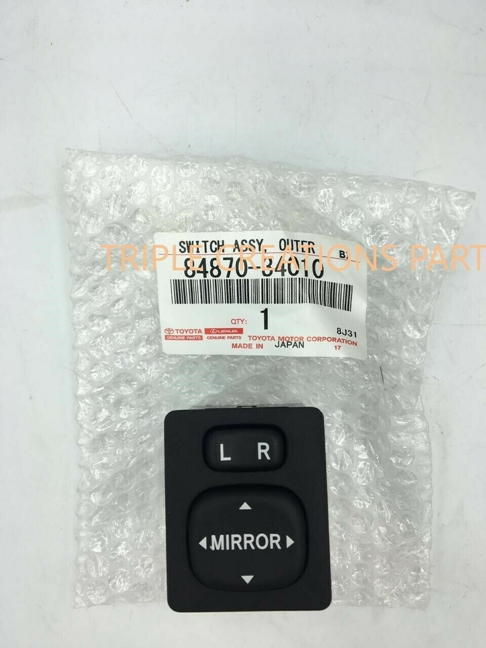 84870-34010 Genuine Toyota 4Runner FJ RAV4 Highlander Prius Door Mirror ...