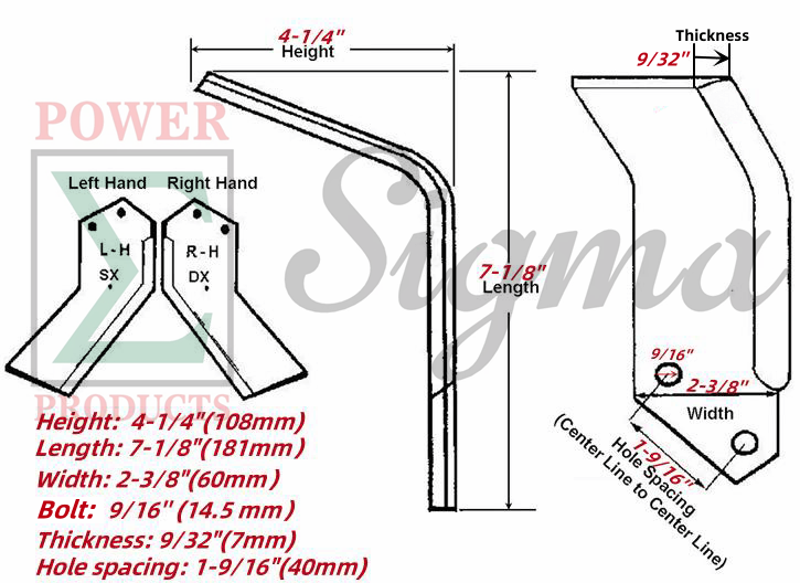 36PCS Tines/Blades (18RH 18LH) For Rural King Country Way Sigma 4 ...