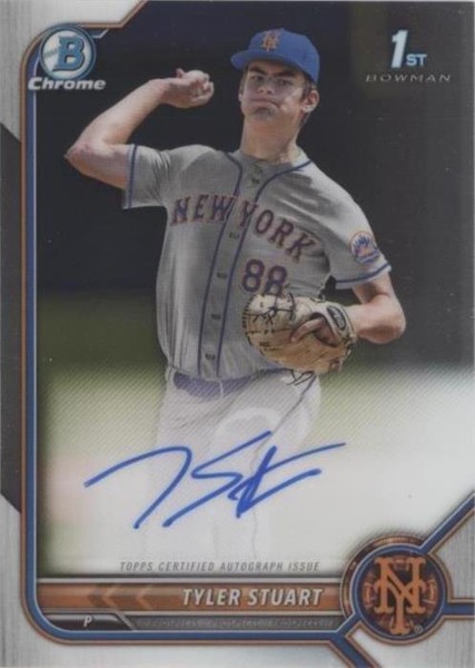 2022 Bowman Draft - Chrome Draft Pick Autographs #CDA-TST Tyler Stuart (AU, RC) for sale online ...