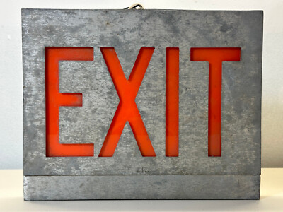 Exit Signs - Red Glass
