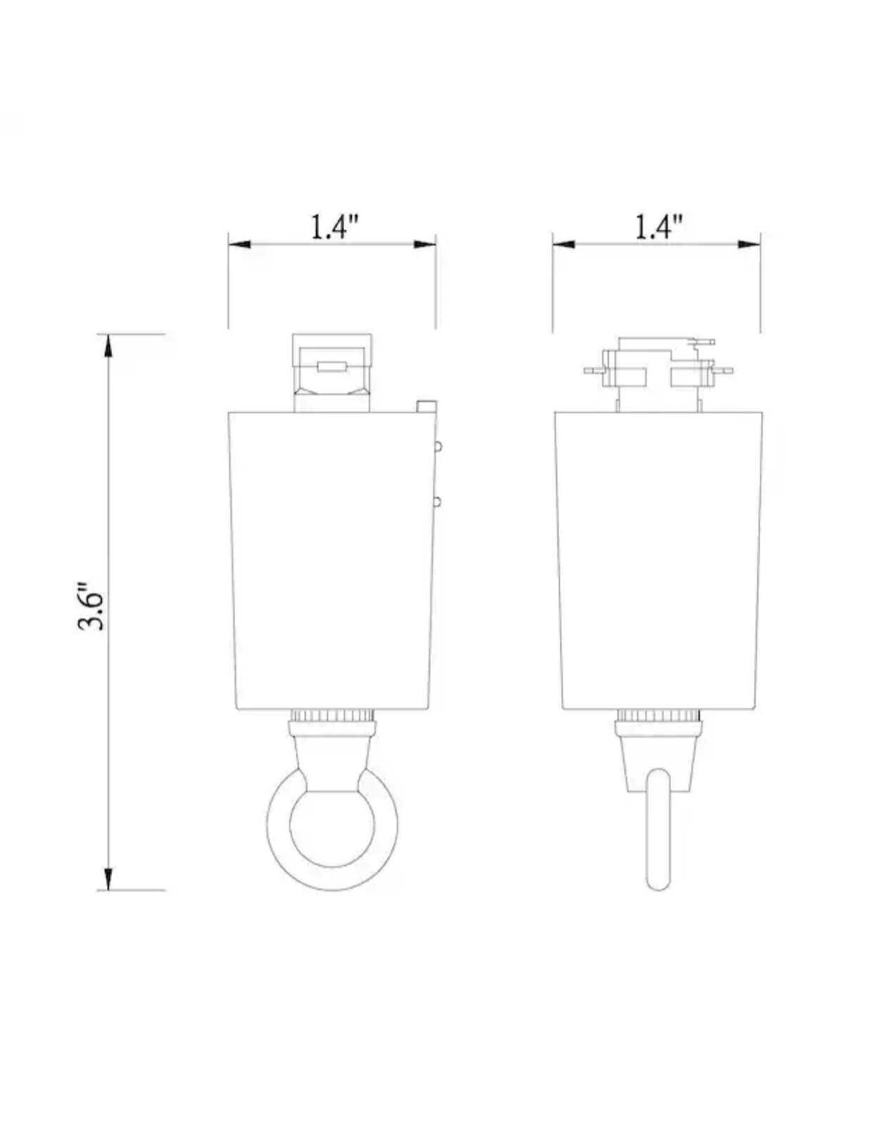 120V/60Hz, 20A White Linear Track Pendant/Chandlier Adapter (4 Pack) | eBay