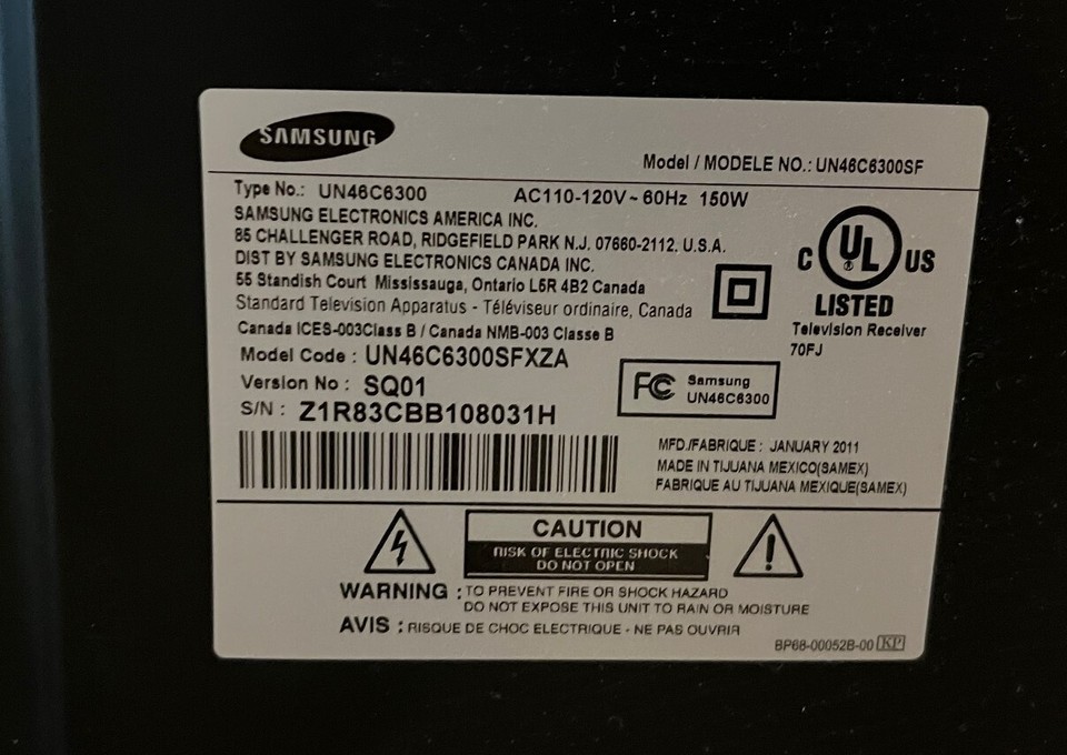 Samsung UN46C6300 46" 1080p LED TV HDTV LCD TV with Telescoping Mount ...