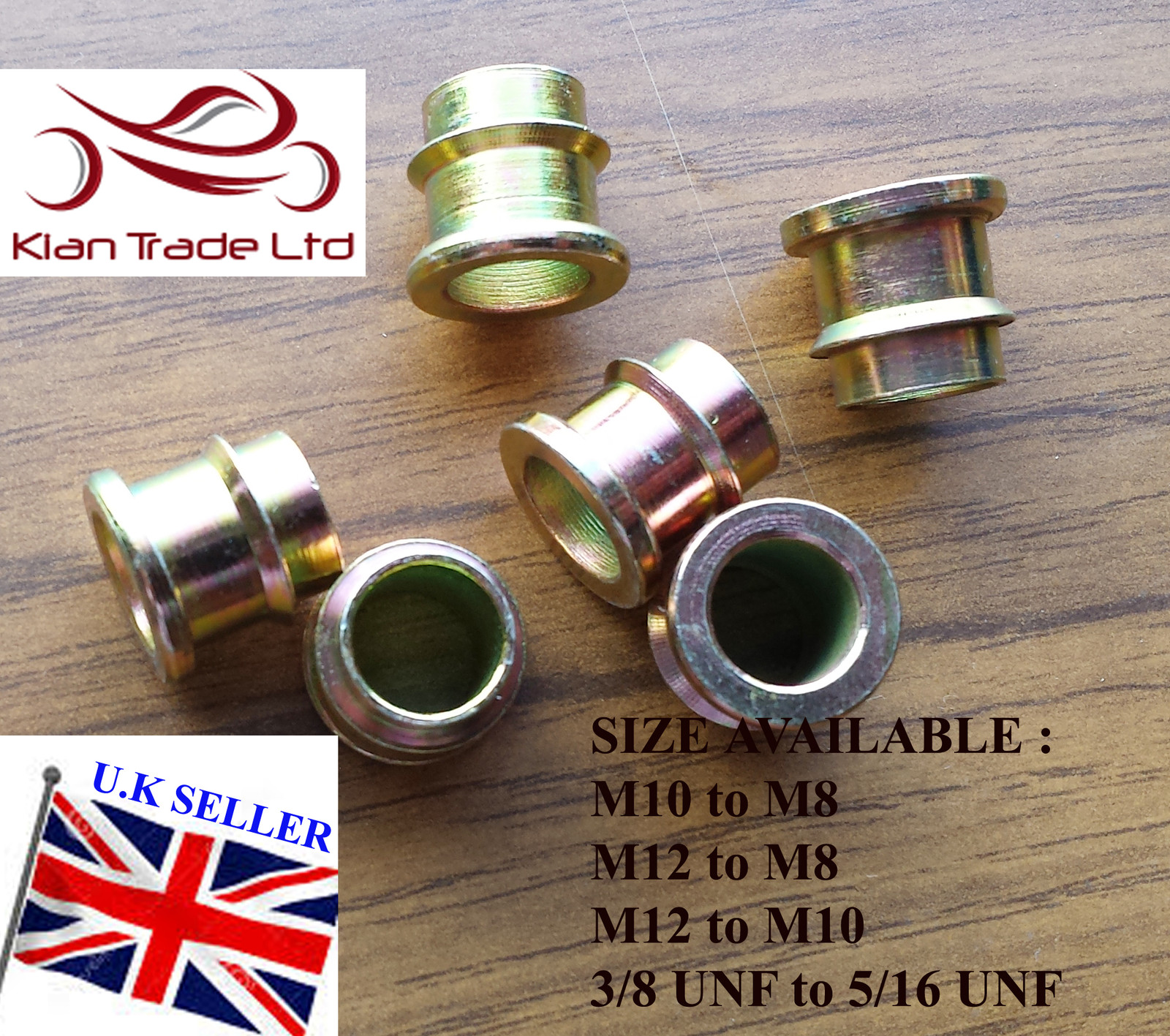 M12 to M10 M8 Rod End Joint Reducer High Misalignment Top Hat Rose ...