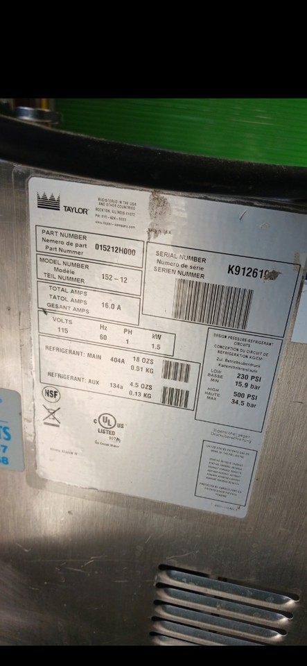 Taylor 152-12 Soft Serve Ice Cream Machine – Countertop, Single Flavor ...