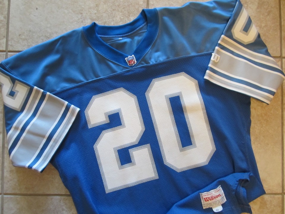 RARE VTG! Authentic NFL WILSON Detroit Lions BARRY SANDERS #20 Jersey ...