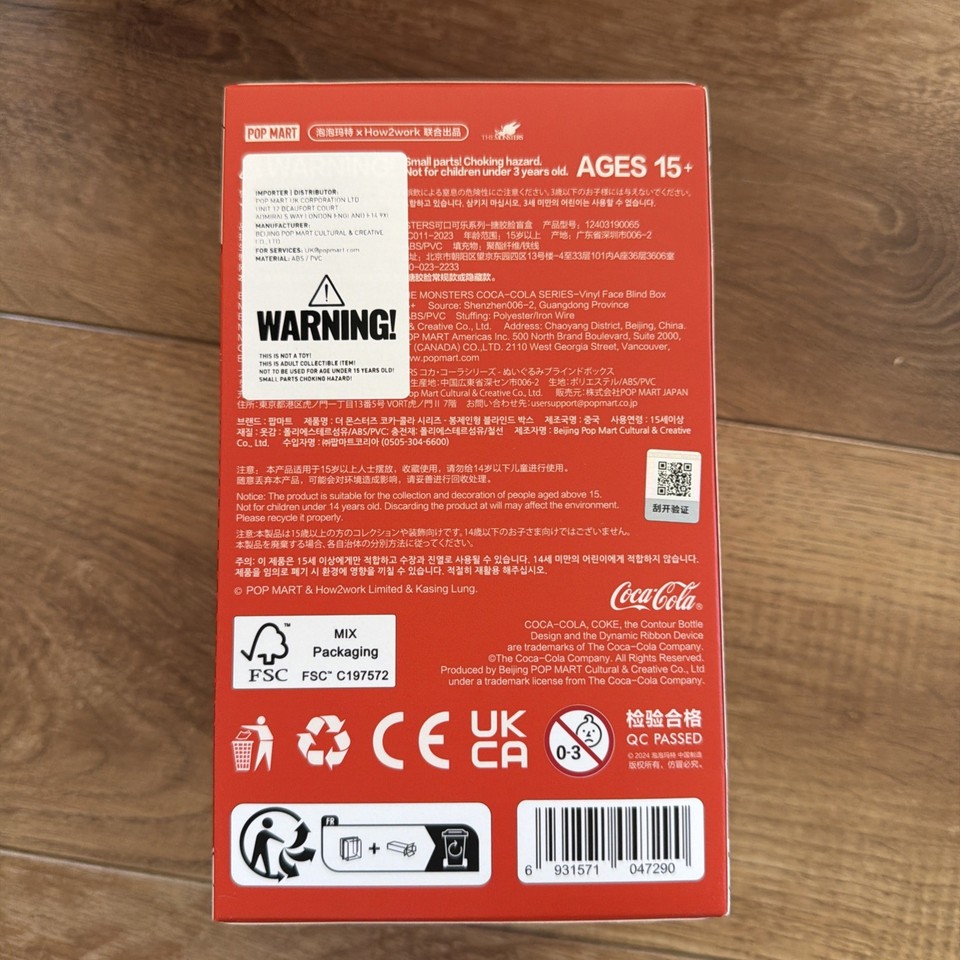 AUTHENTIC Popmart Labubu “Coca‑Cola Monsters” The Monsters Series ...