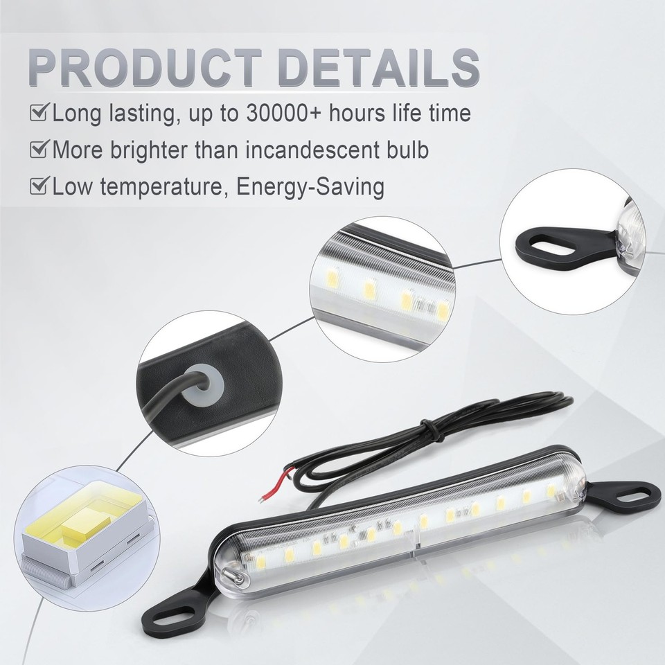 LivTee License Plate LED Light, Extremely Bright Assembly for Trailer ...