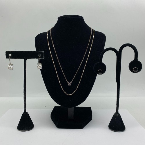 Sterling Silver Earring/Necklace Assorted Jewelry Bundle 4pcs 9.24g | eBay
