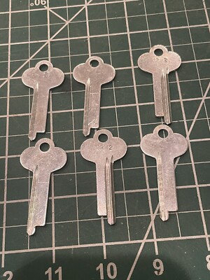 6 Flat Safty Deposit Drop Safe Keys Locksmith Lock Uncut | eBay