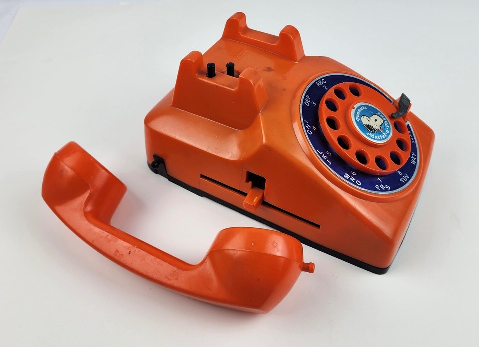 Peanuts Snoopy Mattel-o-Phone Orange toy Telephone record player -for ...