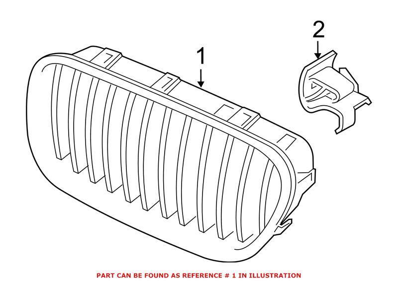 Genuine OEM Grille Front Passenger Upper for BMW 51137336486 | eBay